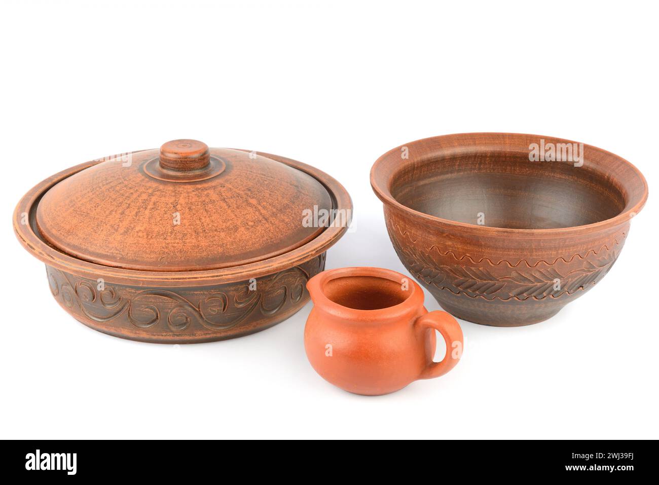 Beautiful handmade pottery cup Cut Out Stock Images & Pictures - Alamy