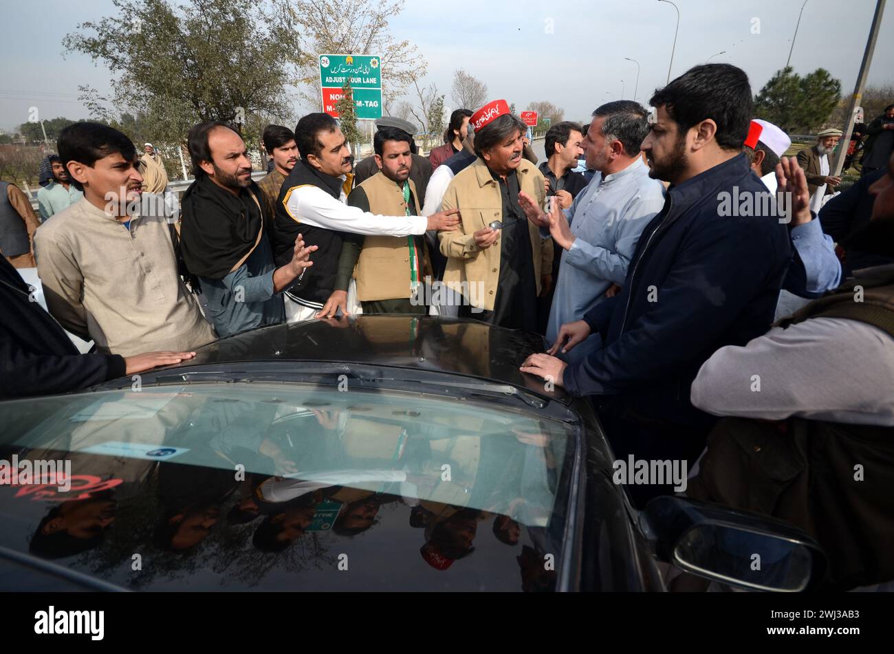 Peshawar, Peshawar, Pakistan. 12th Feb, 2024. Protest against results ...