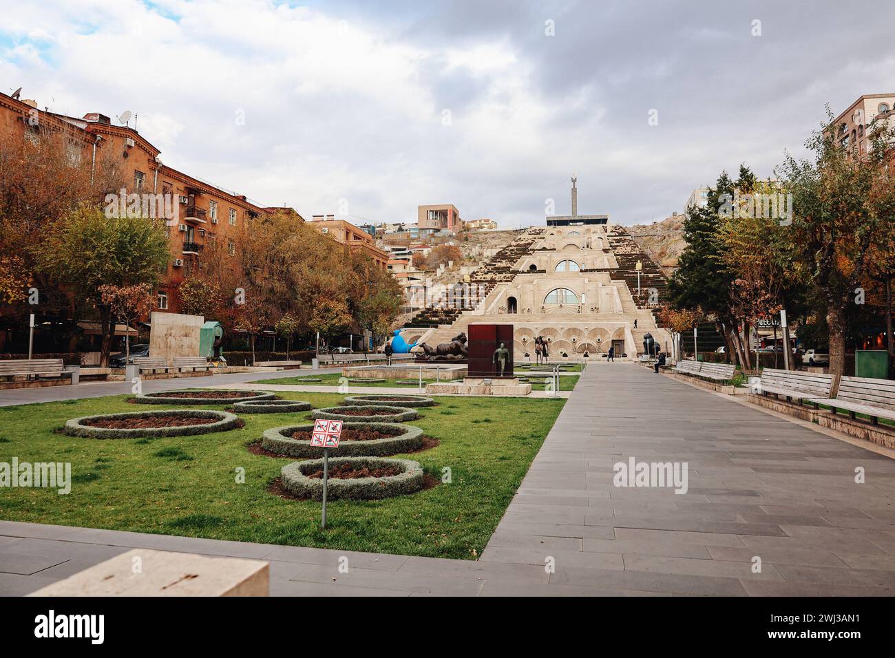 Yerevan, Armenia - November 26, 2023: Panoramic view of art complex ...