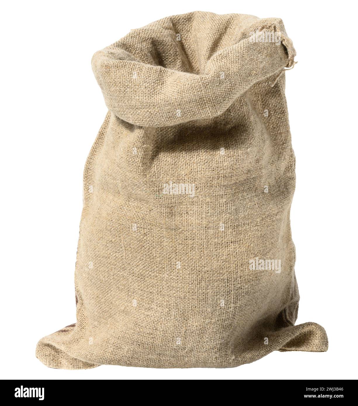 Open full canvas bag on white isolated background Stock Photo - Alamy