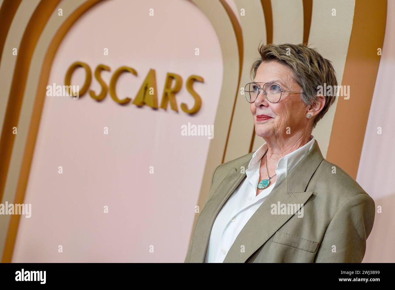 Annette Bening arrives at the 96th Academy Awards Oscar nominees ...