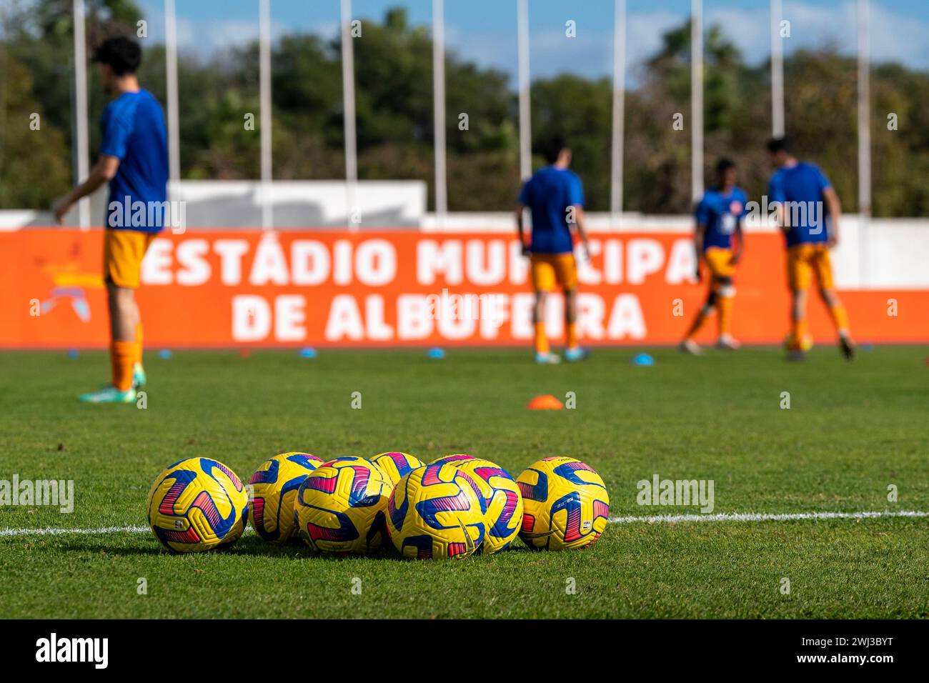 Albufeira, Portugal. 10th Feb, 2024. balls during the Algarve Cup match ...