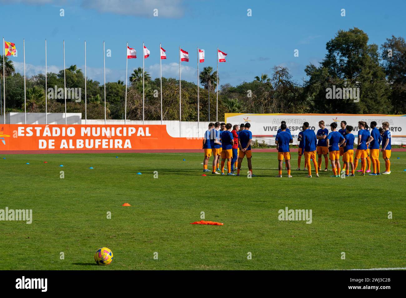 Albufeira, Portugal. 10th Feb, 2024. warmingup during the Algarve Cup ...