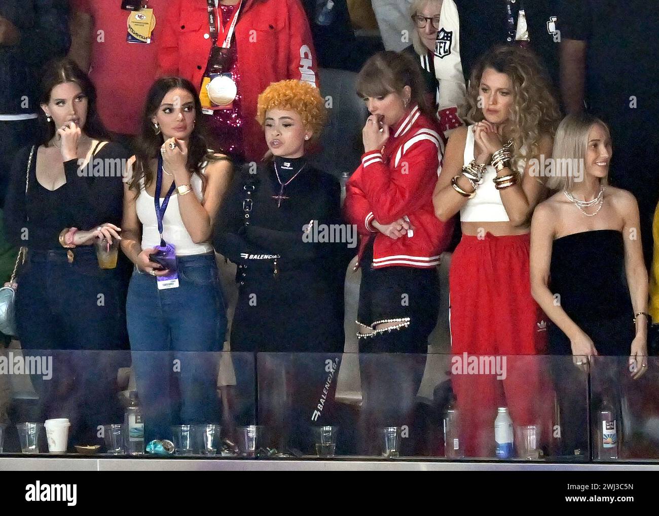 Lana Del Rey, from left, Keleigh Sperry Teller, Ice Spice, Taylor Swift ...