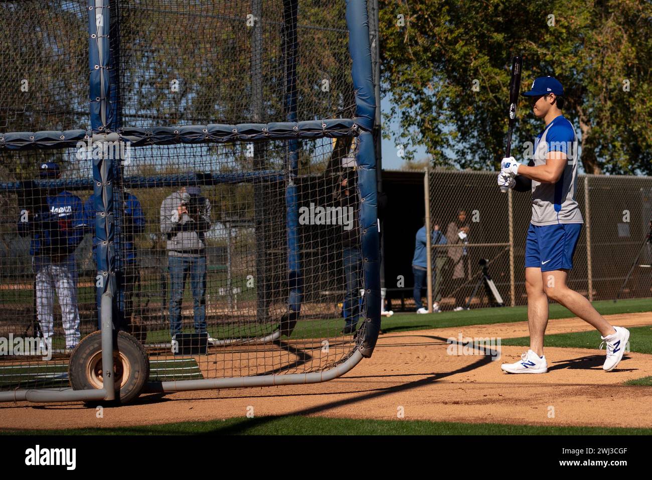 Los Angeles Dodgers Shohei Ohtani walks to the batting cage during ...