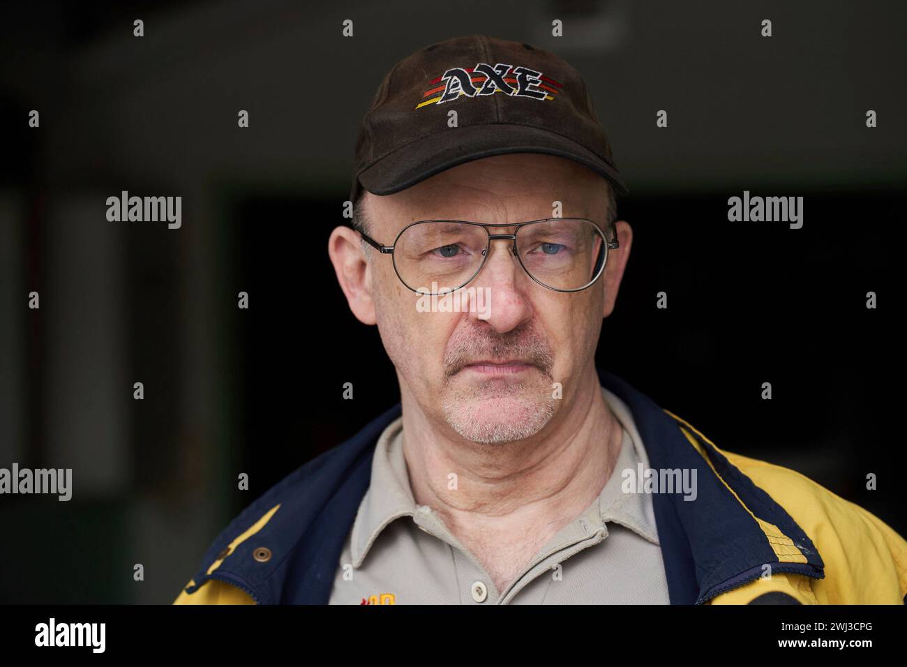 Neighbor Randy McFarlane speaks to the media at the scene of an ongoing ...