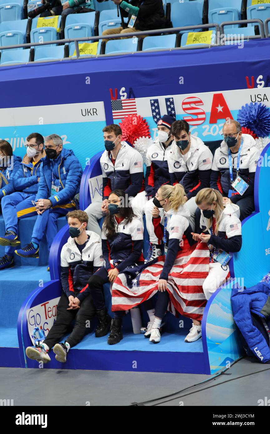 FEB 6, 2022 - Beijing, China: Team United States of America members ...