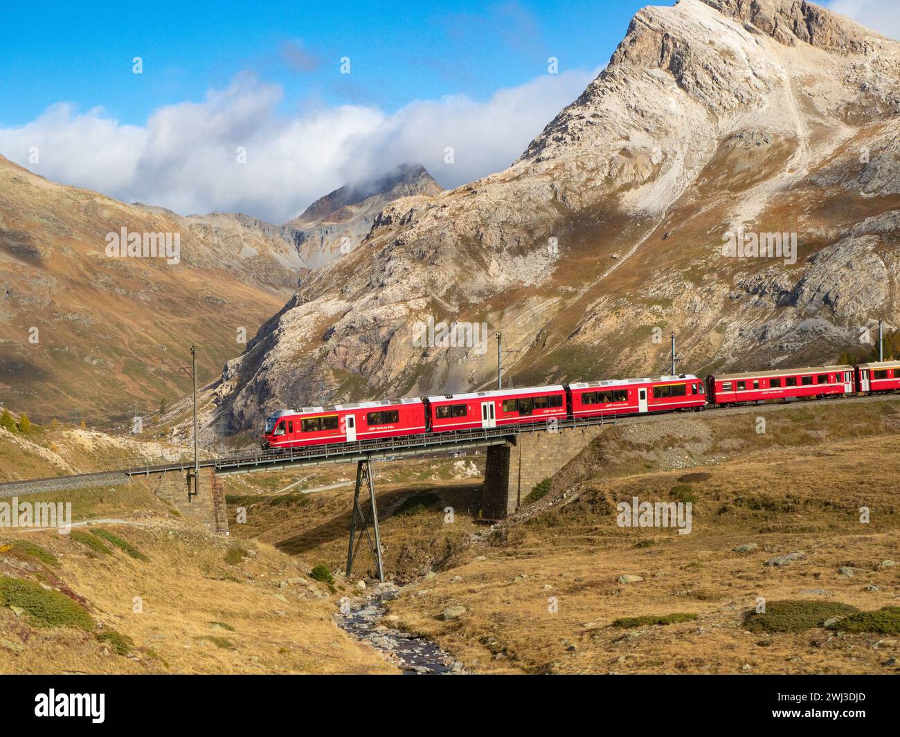 Train passing amazing alps mountain hi-res stock photography and images ...