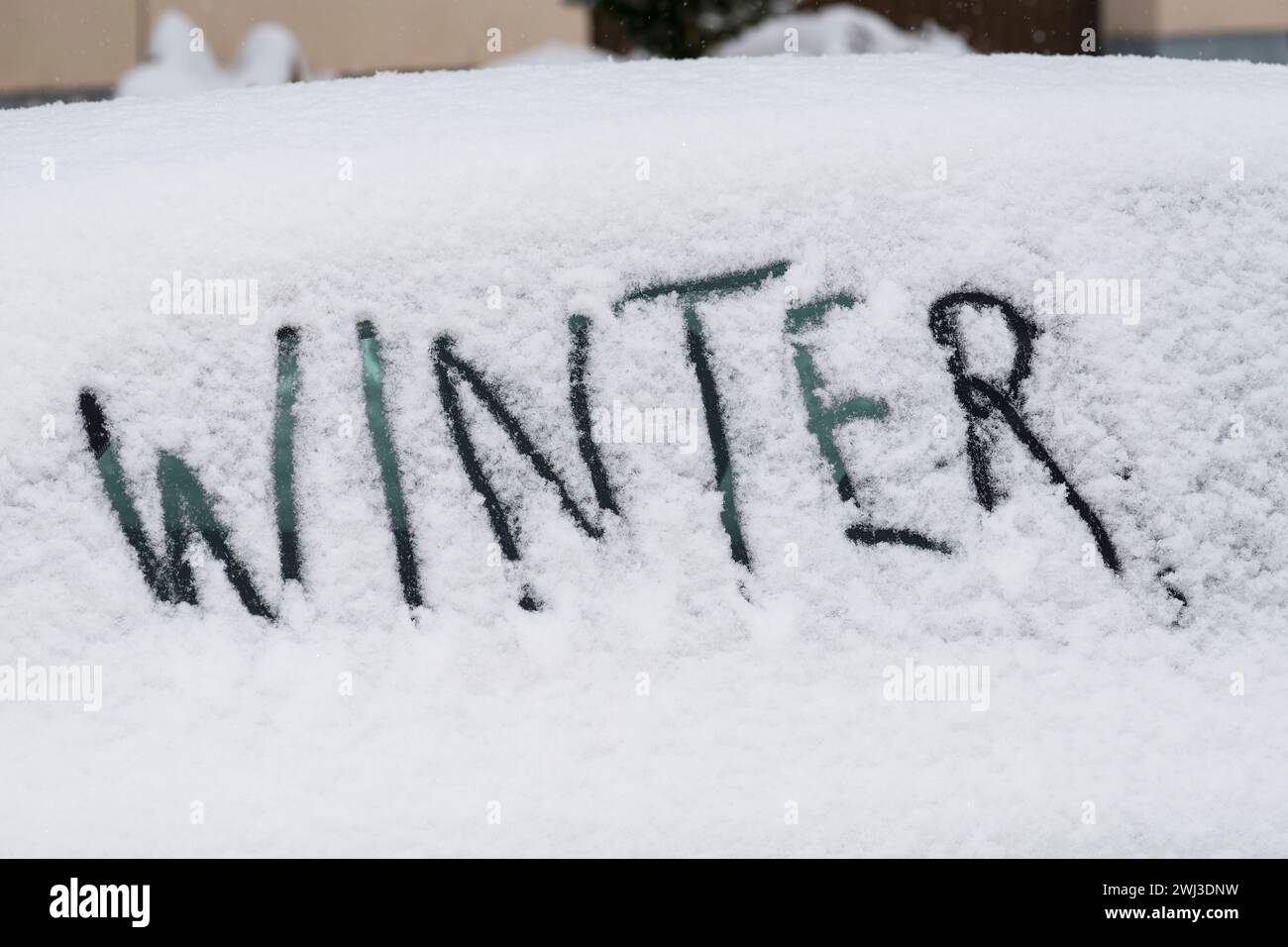 Winter with lots of snow and cold Stock Photo - Alamy