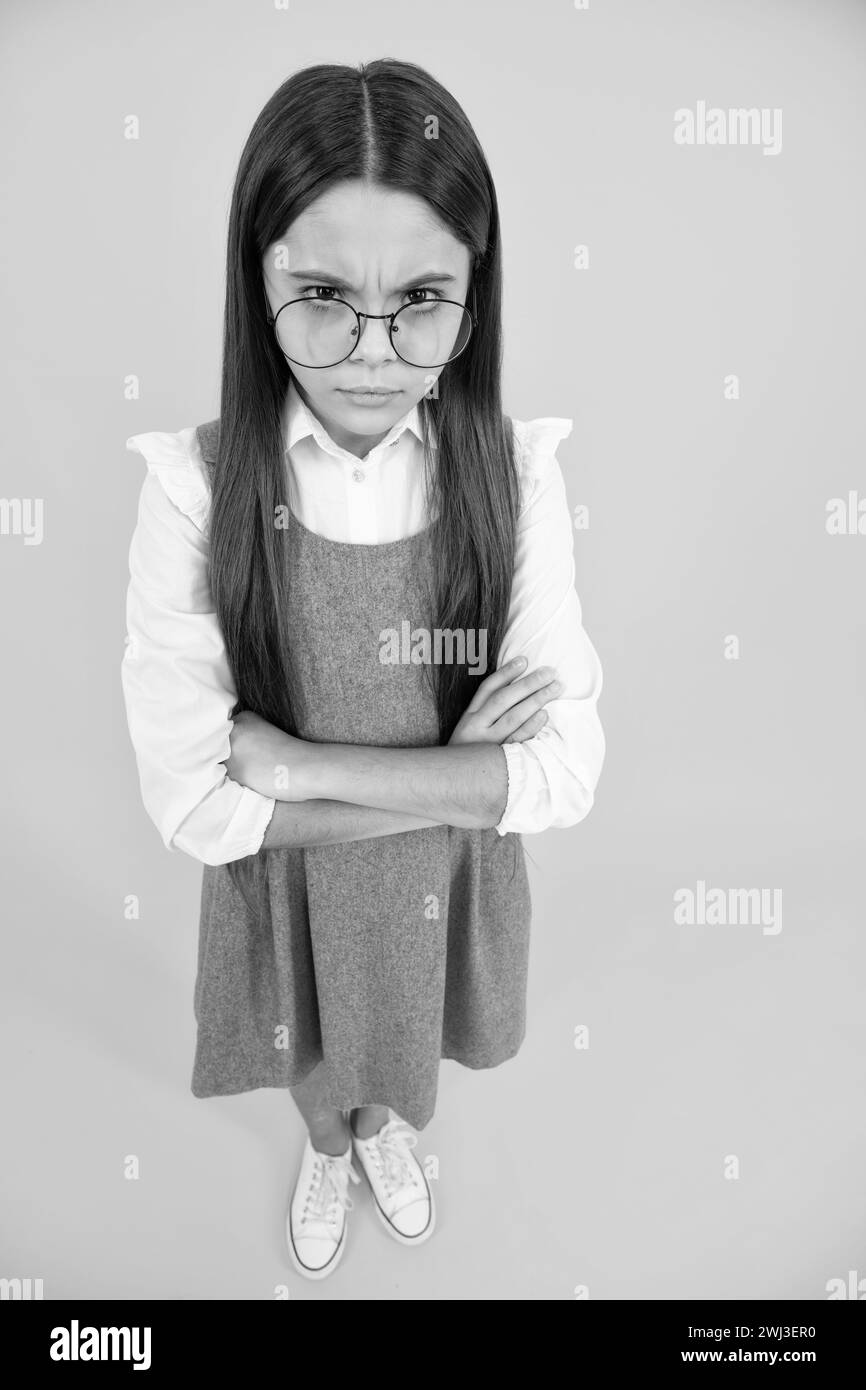 Angry teenage, upset and unhappy negative emotion. Negative emotion of ...