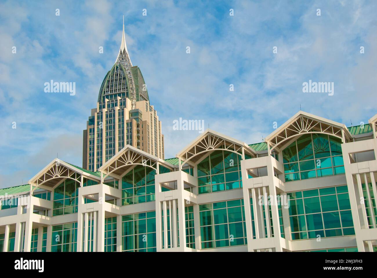 Arthur R. Outlaw Mobile Convention Center and RSA Battle House Tower in ...