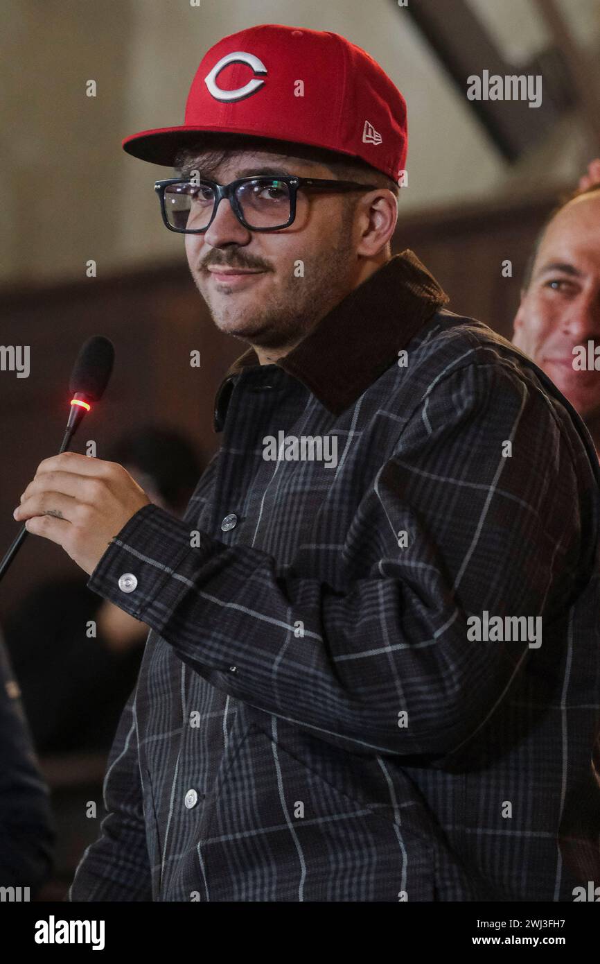 Geolier at the Maschio Angioino in Naples, where Mayor Gaetano Manfredi ...