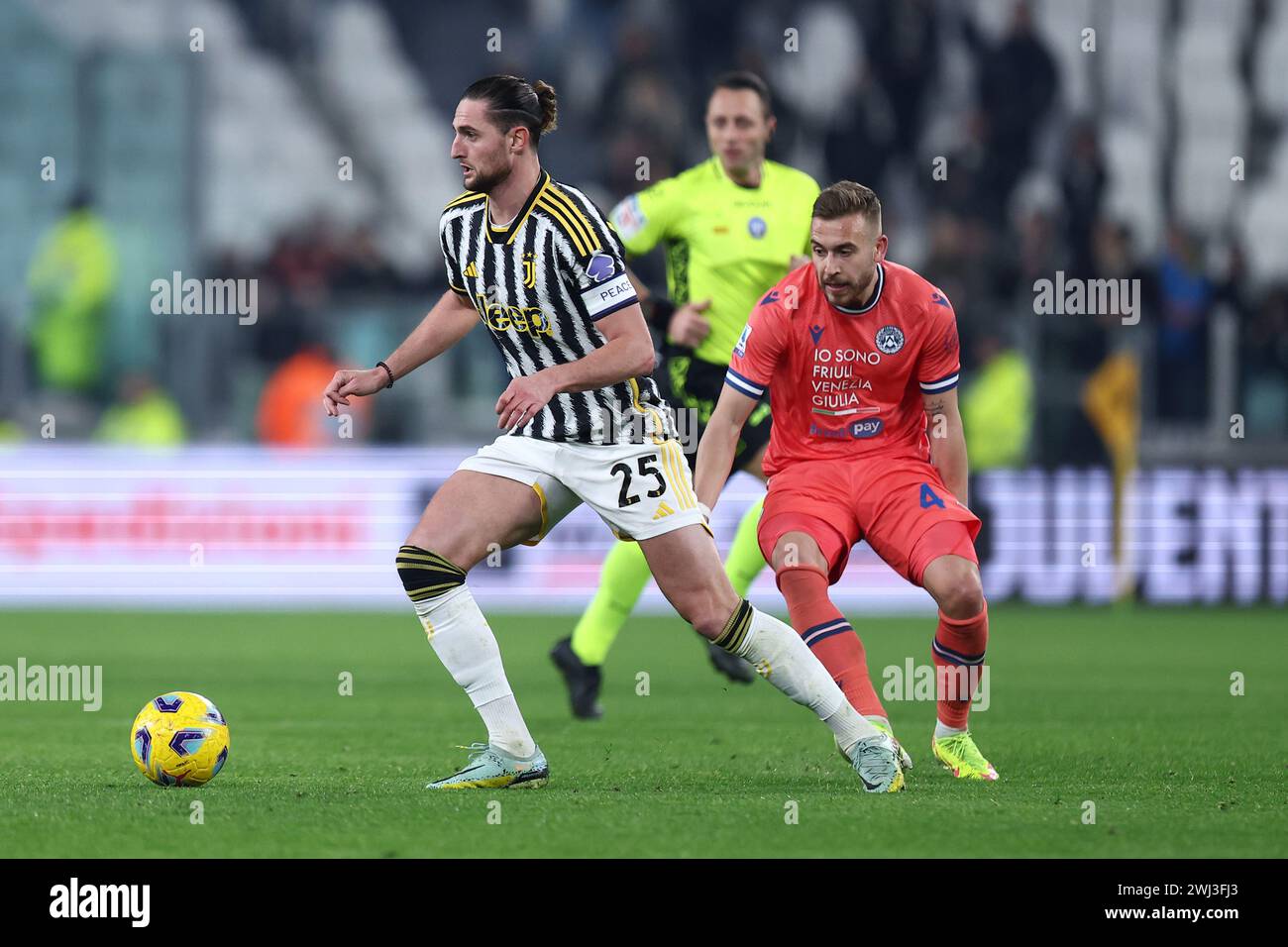 Torino, Italy. 12th Feb, 2024. Adrien Rabiot of Juventus Fc in action ...