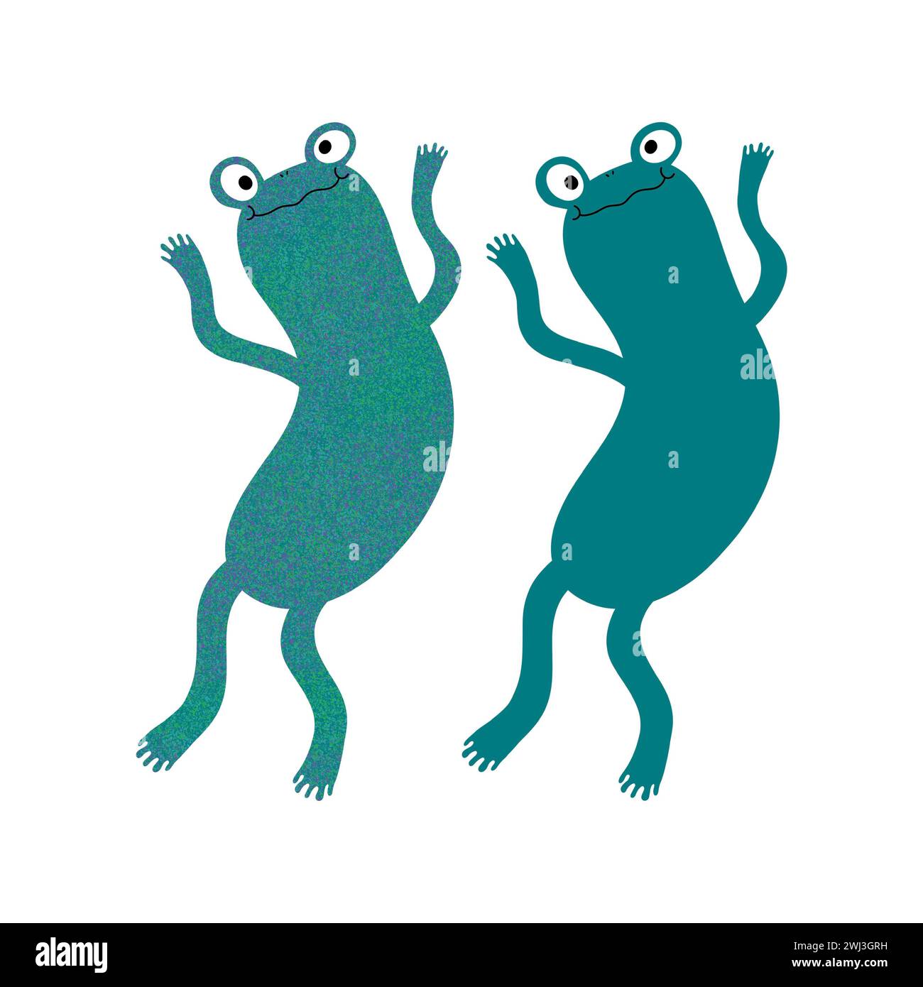 Cartoon animals set frogs pattern for wrapping paper and fabrics and ...