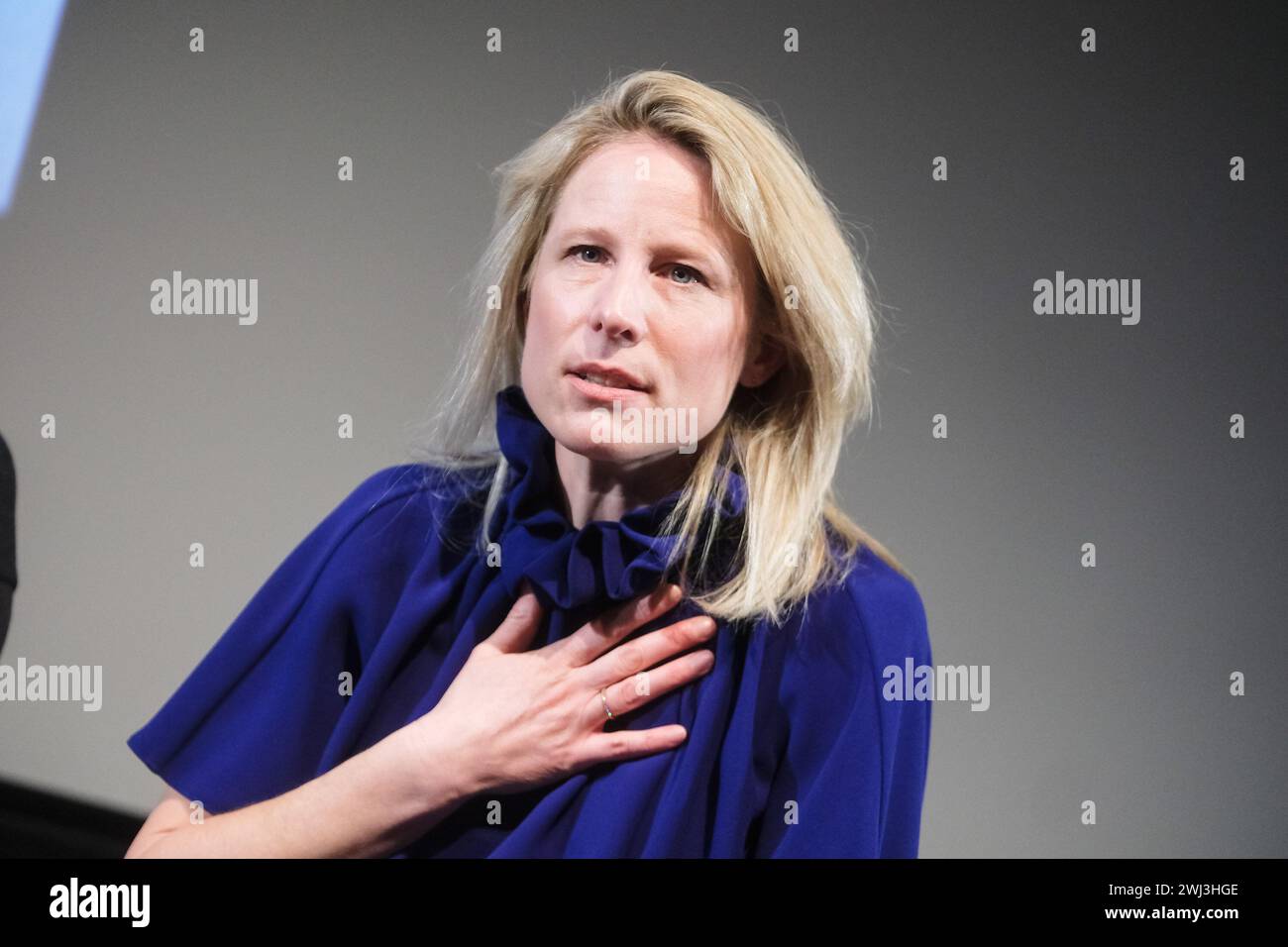 Southbank, London. 12/02/2024, Thea Sharrock on stage at Mark Kermode ...