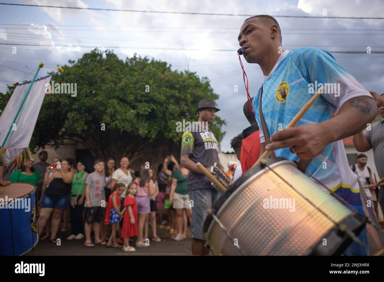 Franca, Sao Paulo, Brazil. 12th Feb, 2024. Revelers take part in the ...