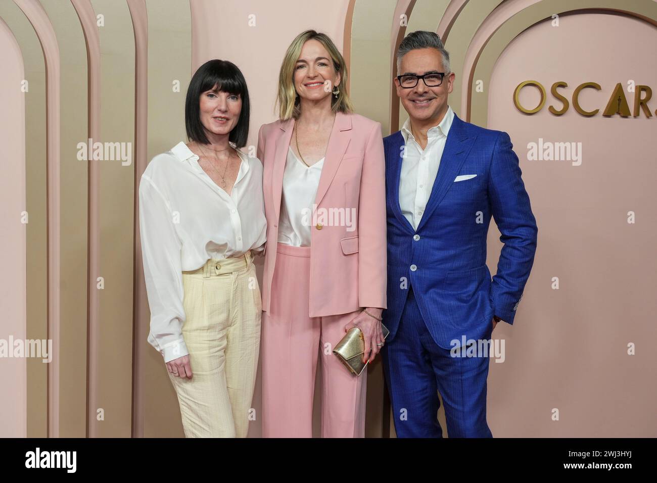 From left, Katy Mullan, Molly McNearney and Raj Kapoor, arrive at the ...