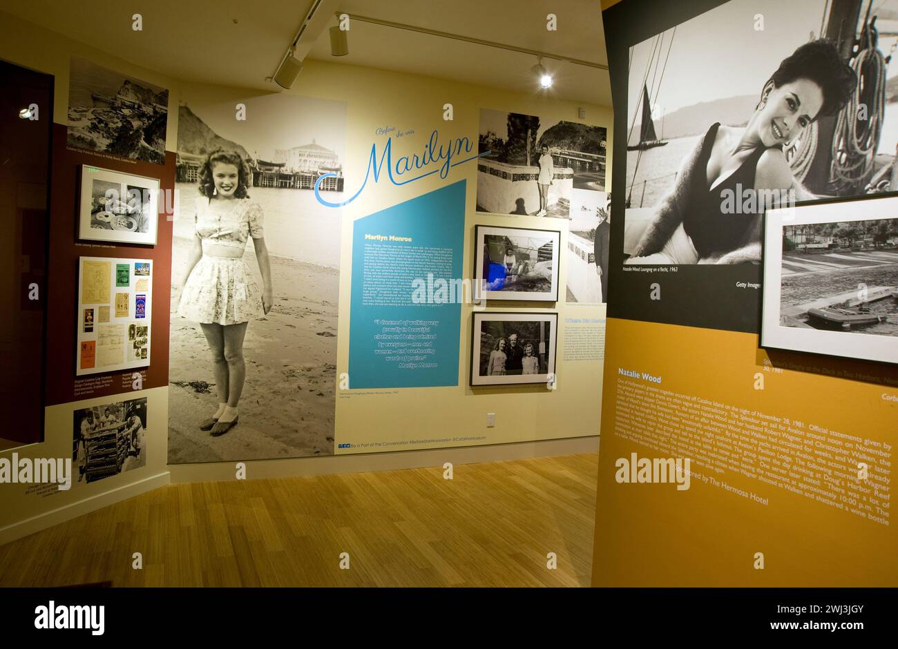 Catalina Museum, displays, Marilyn Monroe, Natalie Wood, California ...
