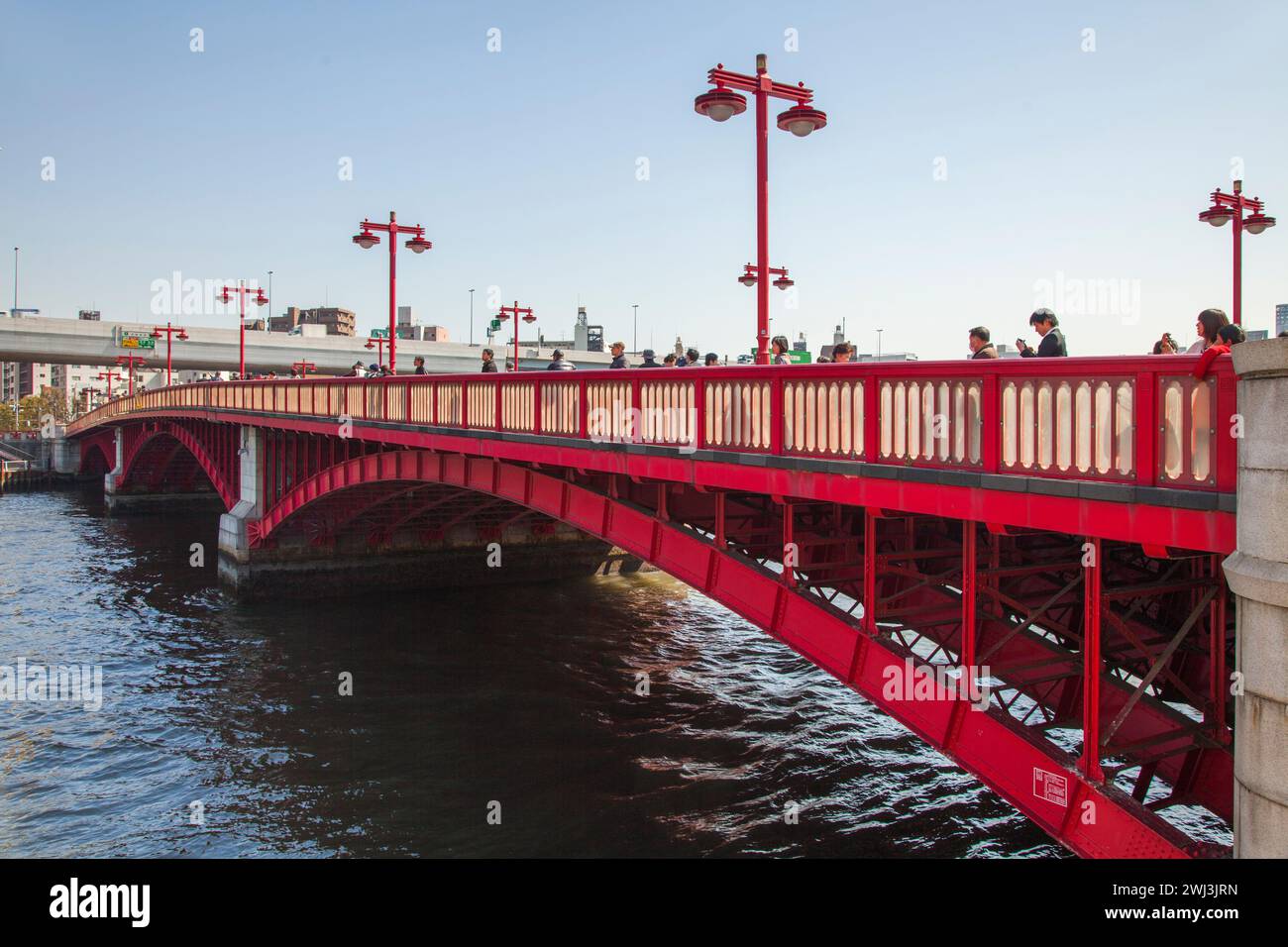 The Azuma Bridge over the Sumida River and the Asashi Flame in Asakusa ...