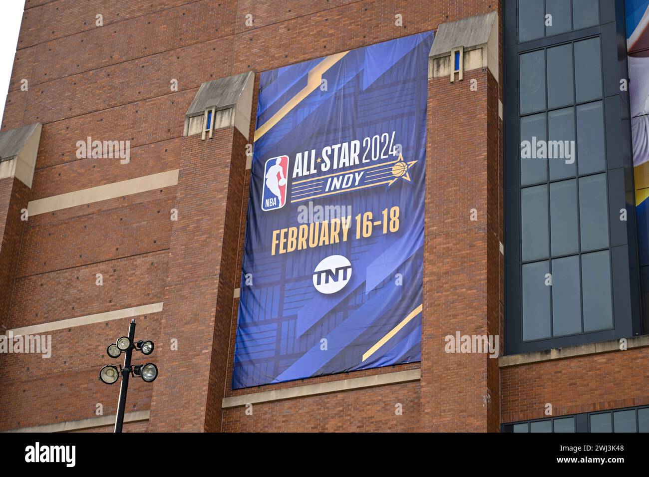 INDIANAPOLIS, IN - FEBRUARY 10: 2024 NBA All-Star game signage ...