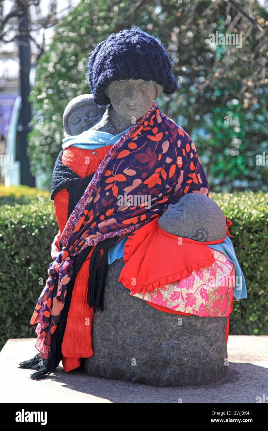 The mother and children or Bo-shi Jizo statue at Senso-ji Temple was ...