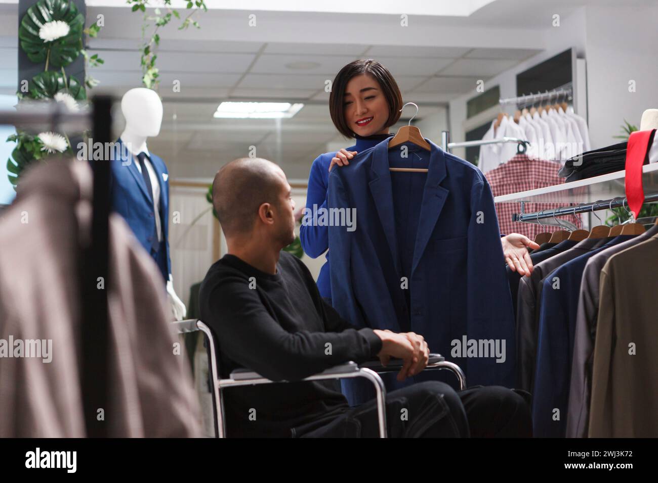 Shopping wheelchair assisting hi-res stock photography and images - Alamy