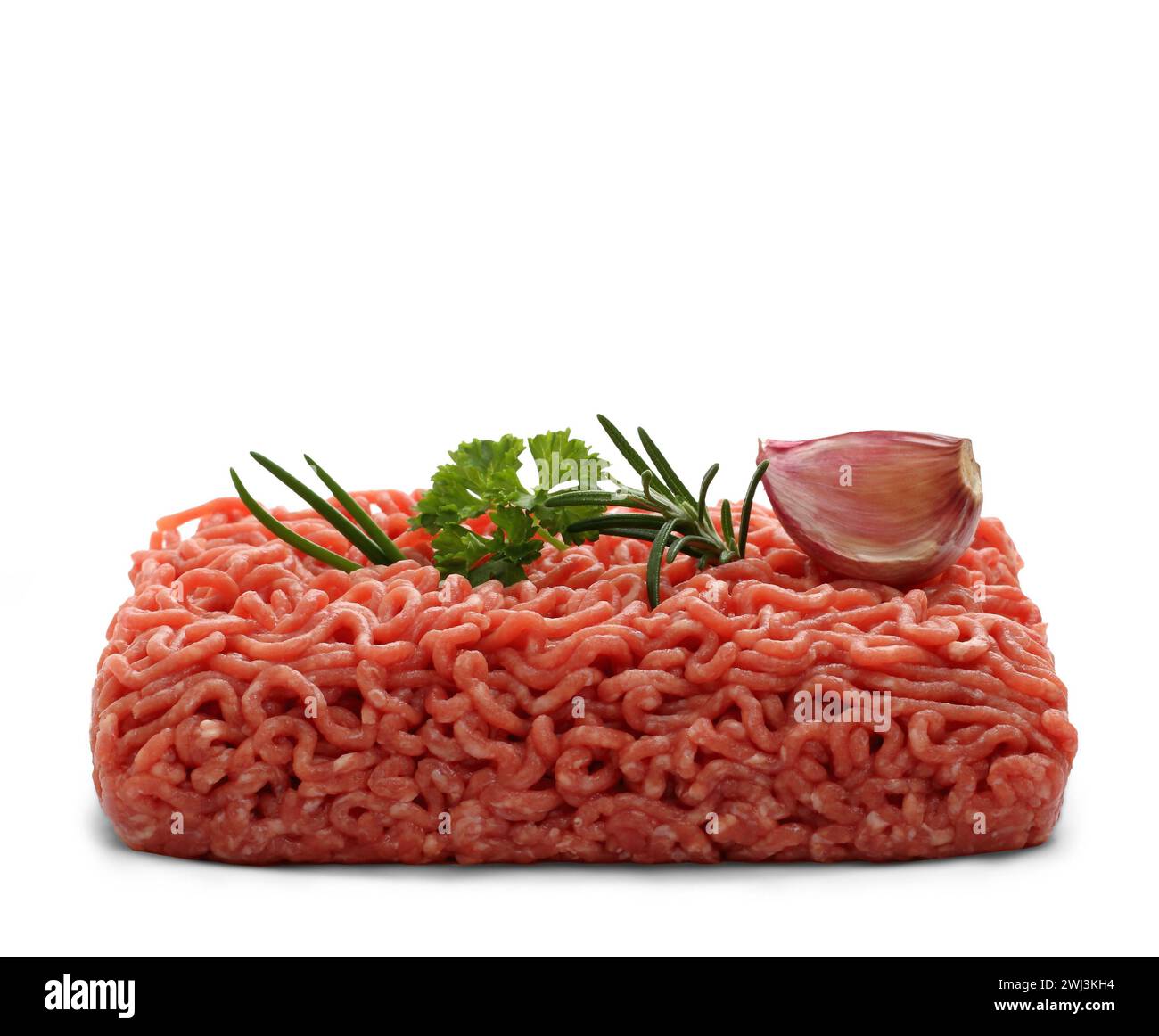 Beef minced meat with rosemary, parsley, garlic Stock Photo - Alamy