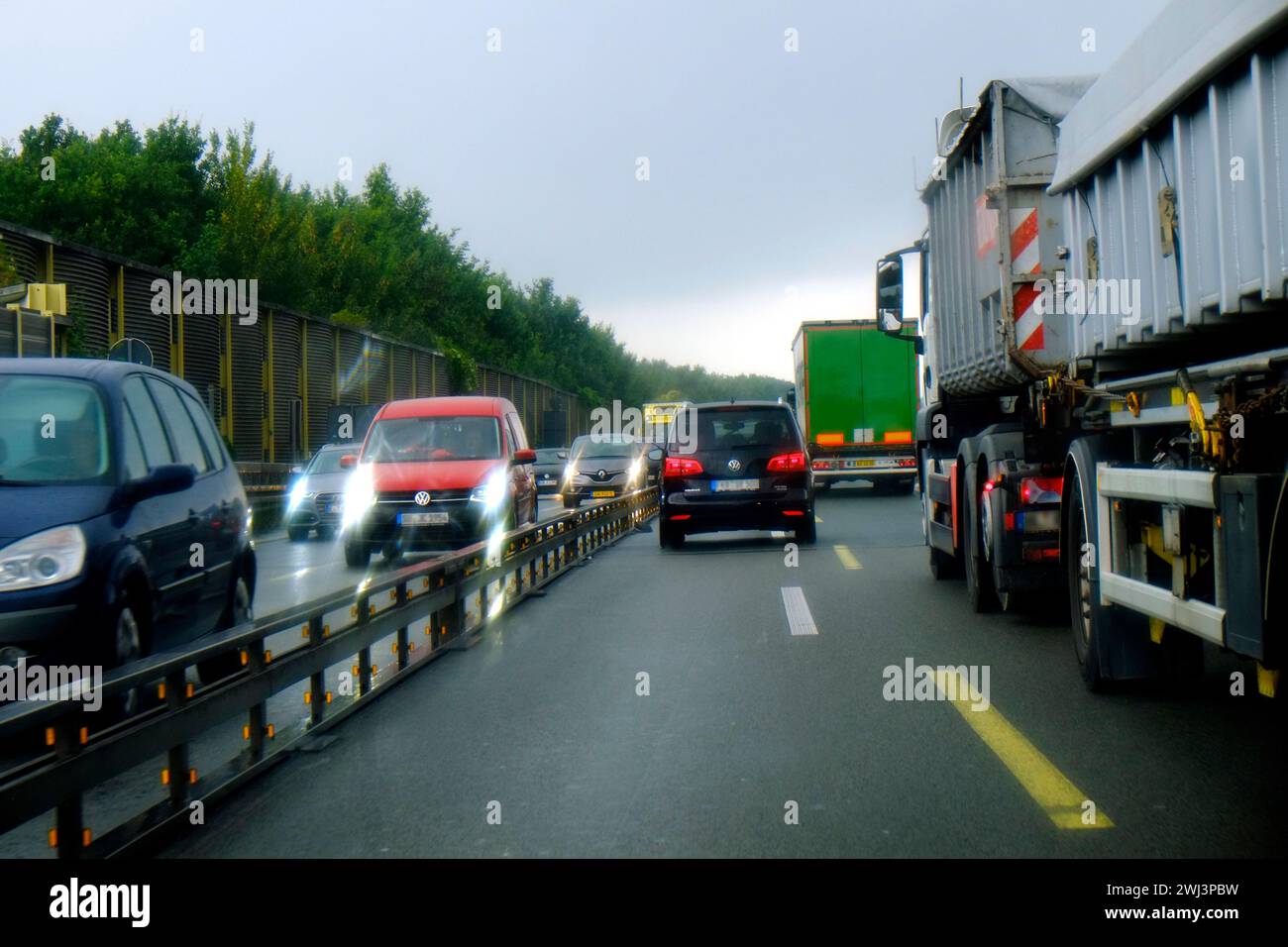 Motorway, motorway construction site Stock Photo - Alamy