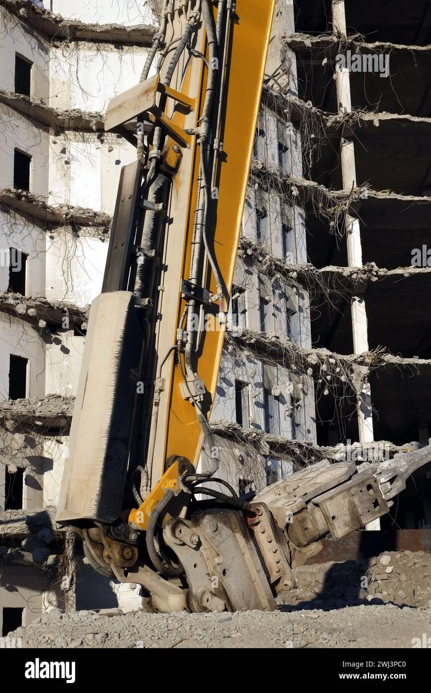 Demolition excavator hi-res stock photography and images - Alamy