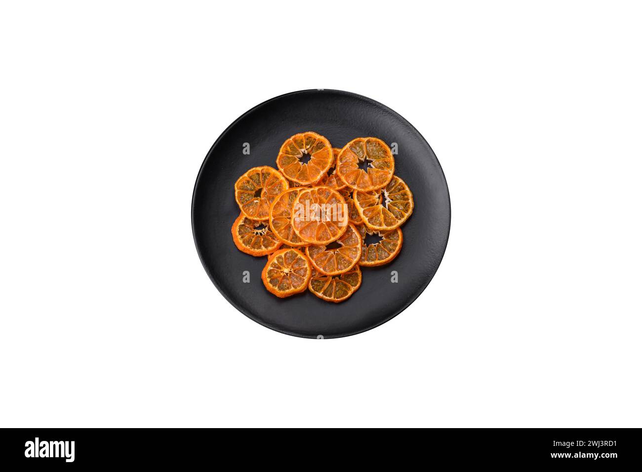 Dried round shape slices of bright orange color tangerine Stock Photo ...