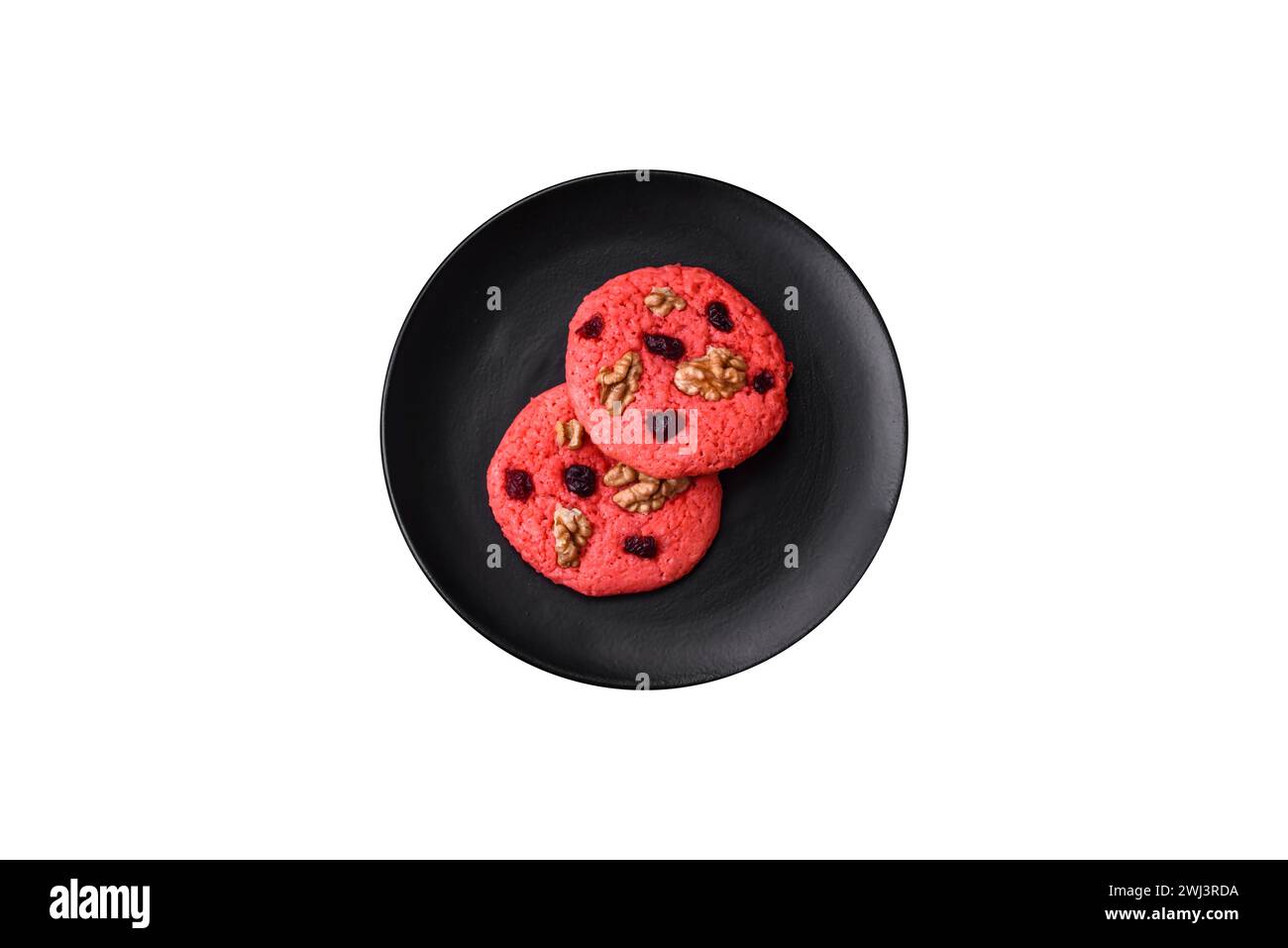 Delicious fresh crunchy pink oatmeal cookies with raspberry flavor ...