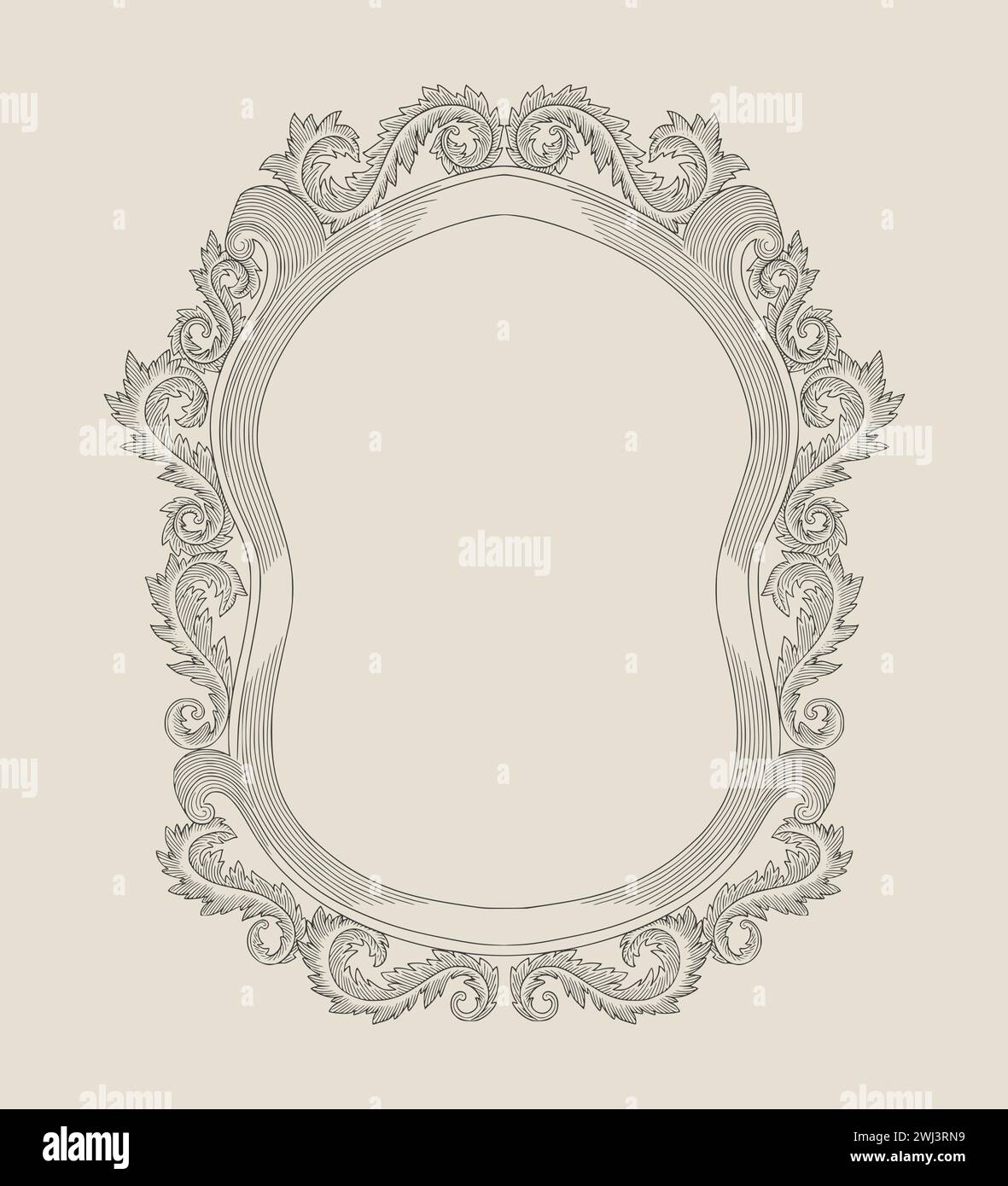 antique frame vintage engraving vector illustration Stock Vector Image ...