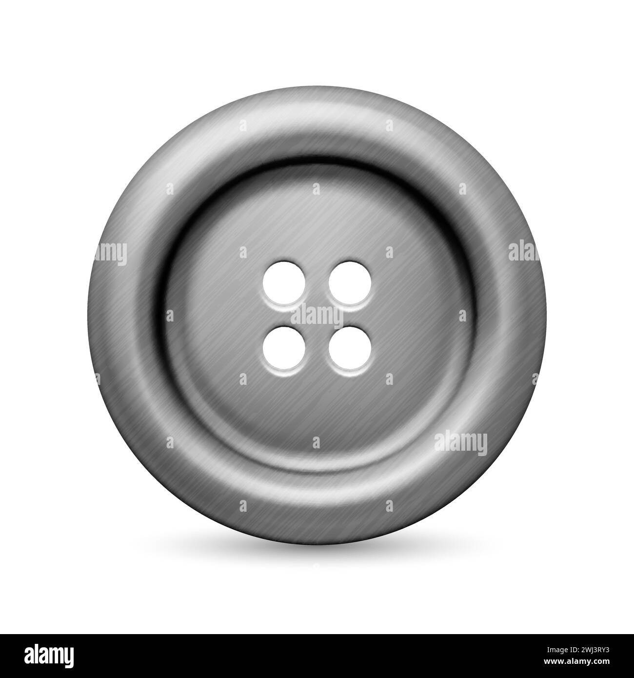 Vector 3d Realistic Textured Gray Silver Color Metal Button for Clothes ... Vector 3d Realistic Textured Gray Silver Color Metal Button for Clothes ...