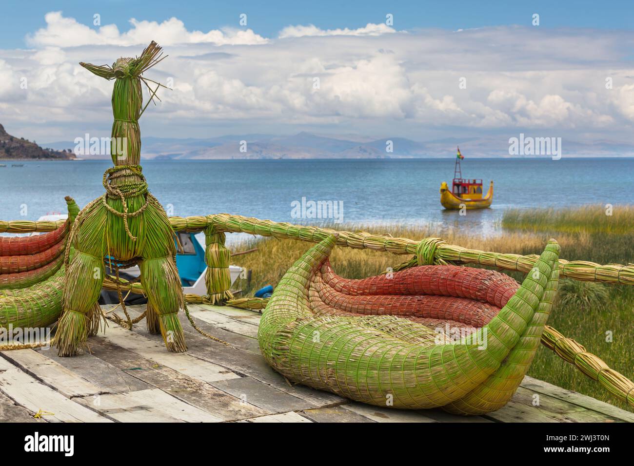 Craft on Titicaca Stock Photo - Alamy