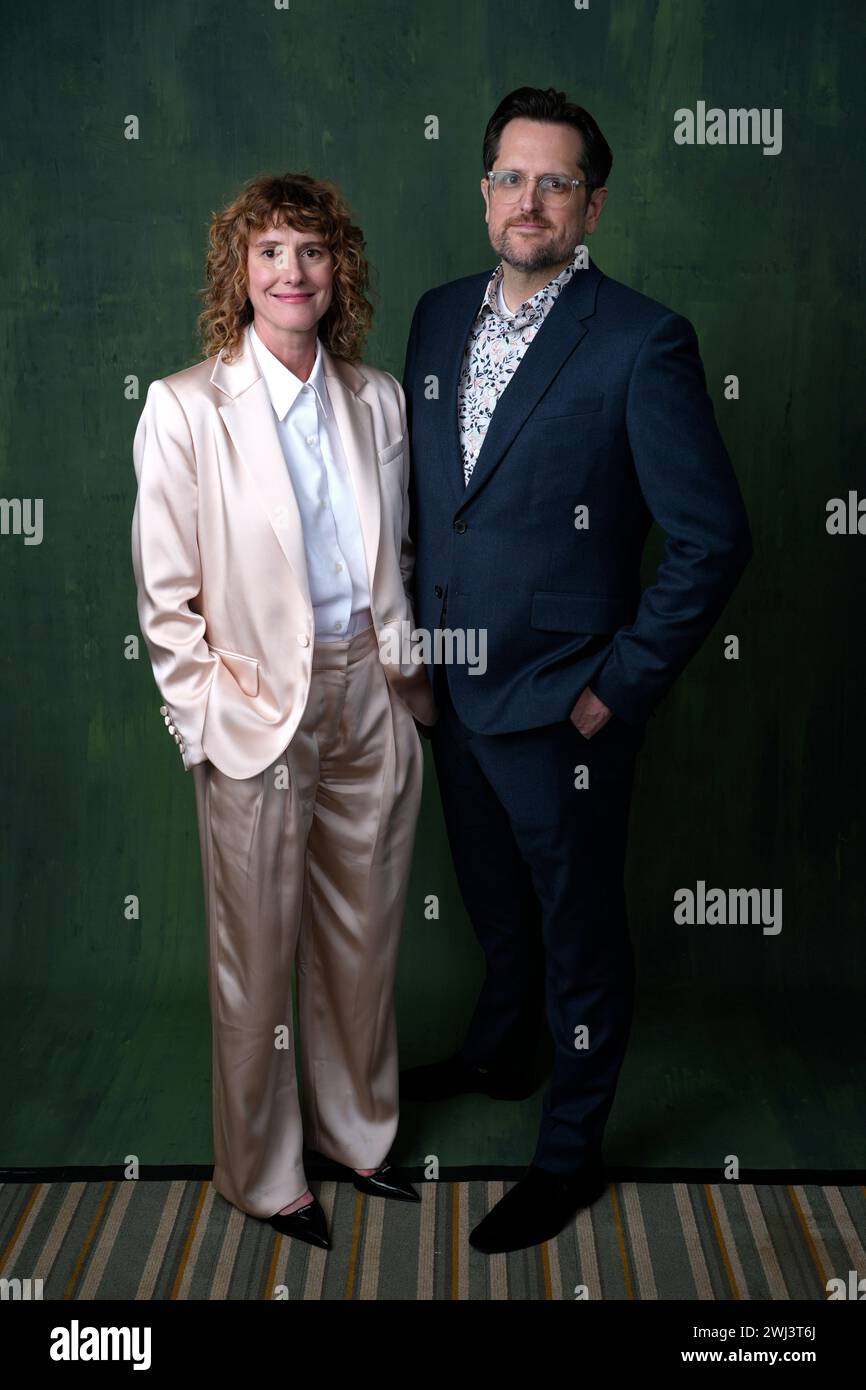Jerusha Hess, left, and Jared Hess pose for a portrait during the 96th ...