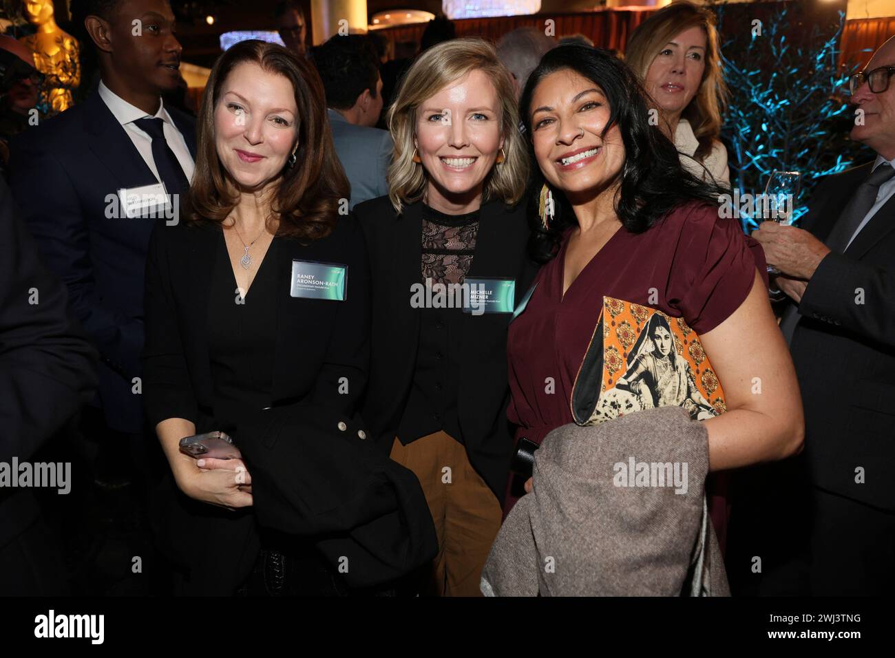 Raney Aronson-rath, from left, Michele Mizner, and Nisha Pahuja attend ...