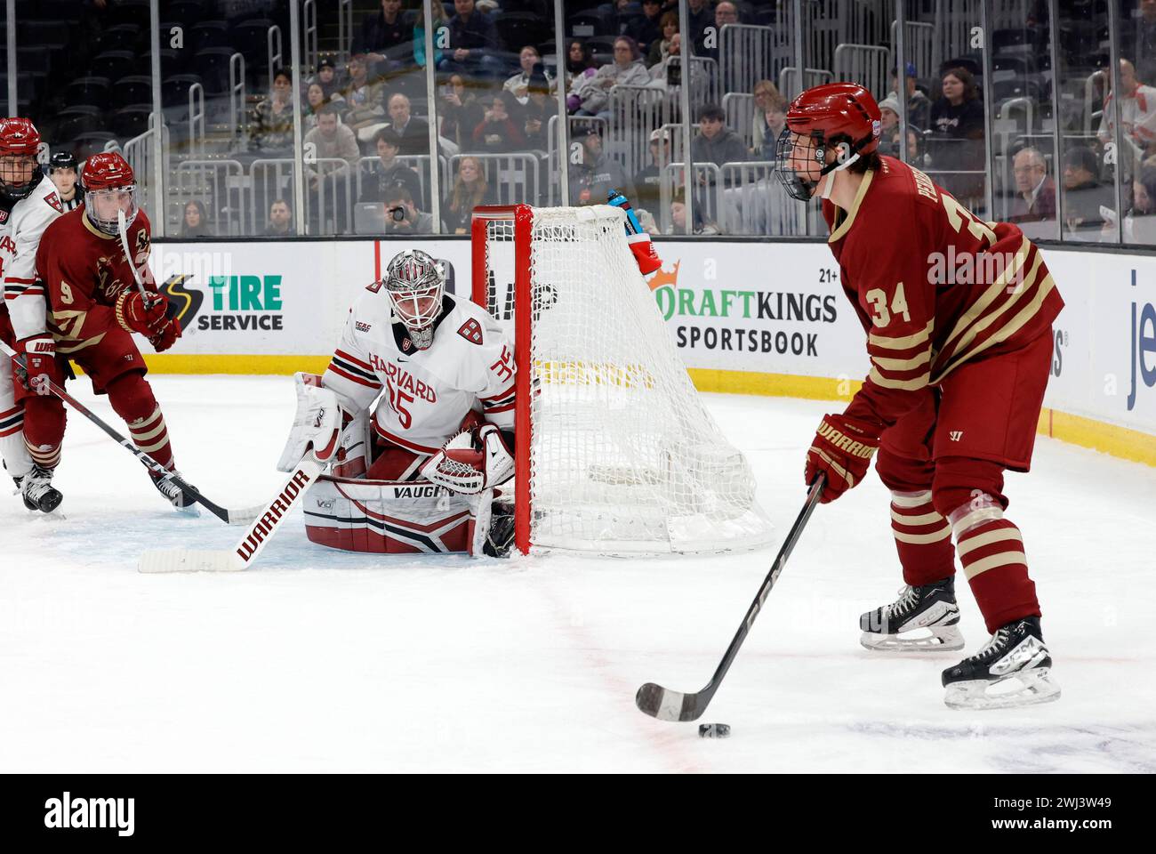 BOSTON, MA - FEBRUARY 12: Boston College forward Gabe Perreault (34 ...