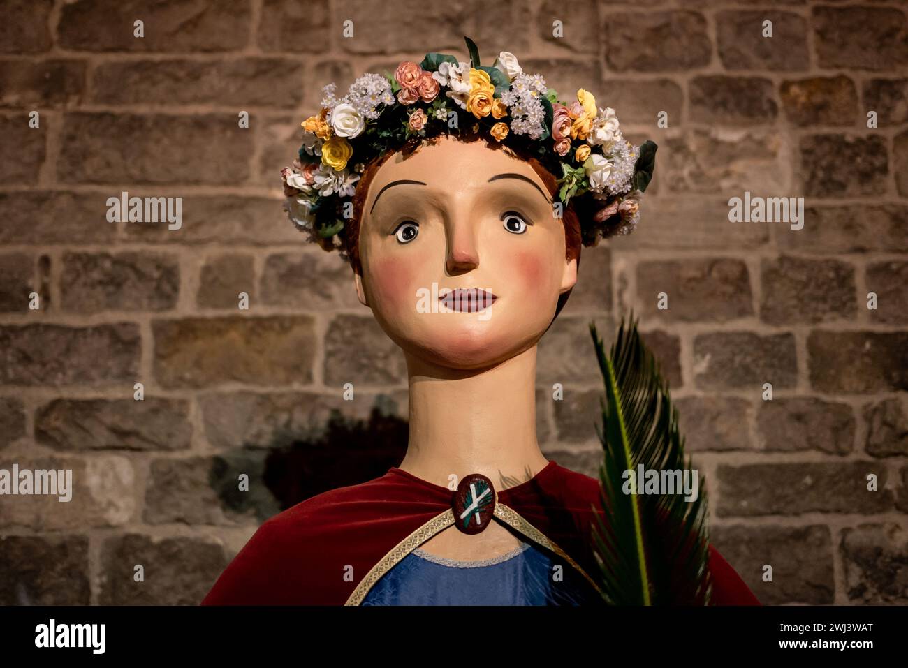 February 12, 2024, Barcelona, Spain: A cardboard doll or 'Gegant' in ...