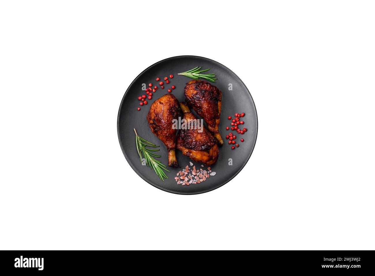 Closeup barbecue grill chicken legs Cut Out Stock Images & Pictures - Alamy