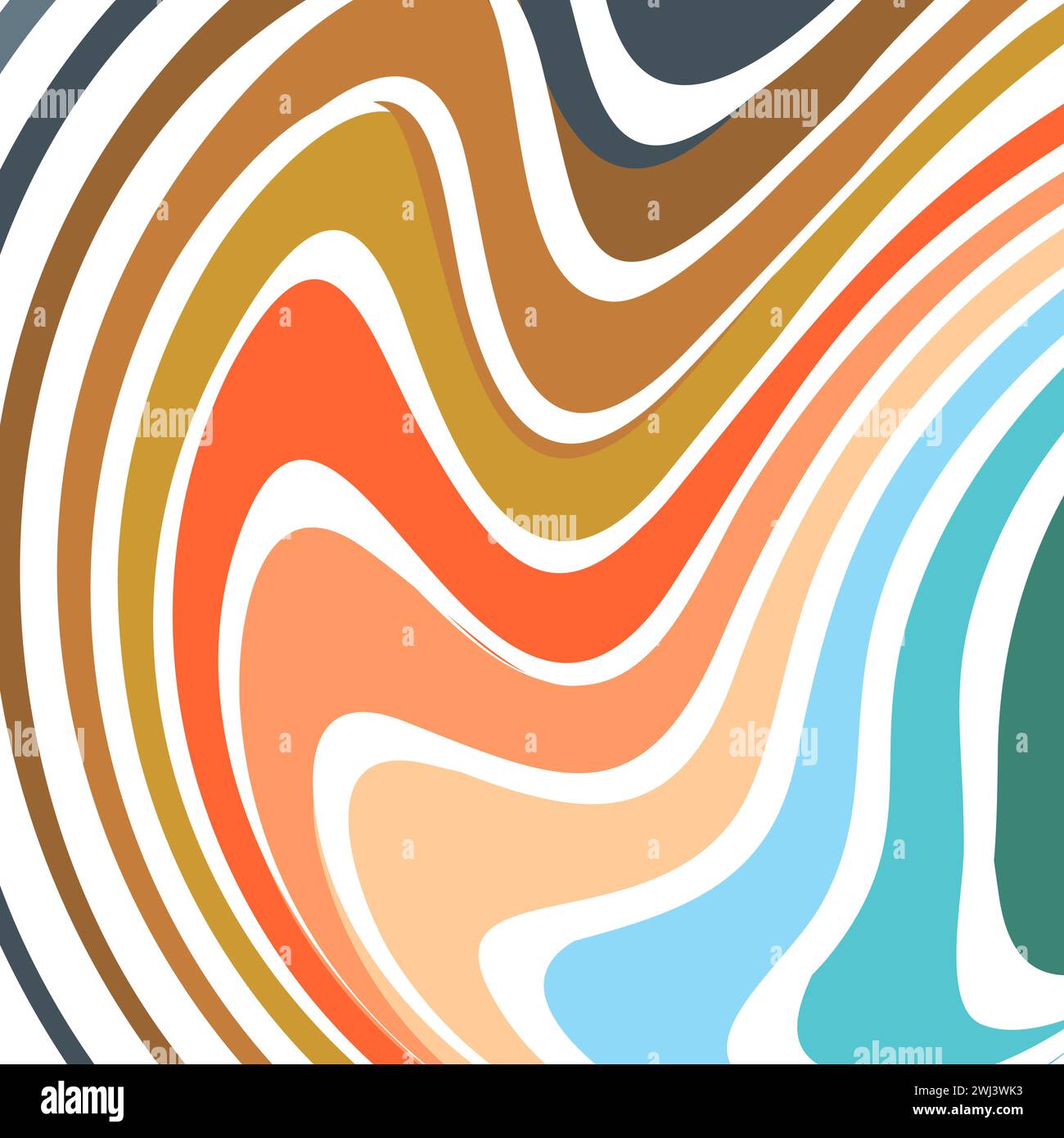 Vector ink wave style texture. Hand drawn retro ink effect. Great for ...