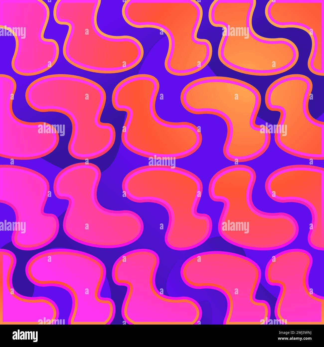 liquid abstract pattern waving ping blue orange gradient background ...