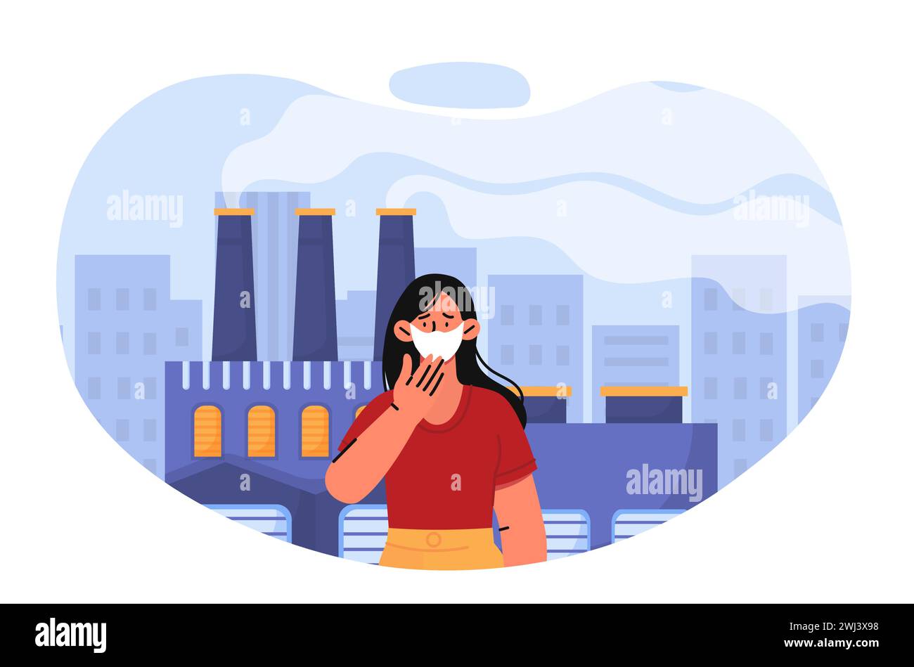 Air pollution cartoon hi-res stock photography and images - Alamy