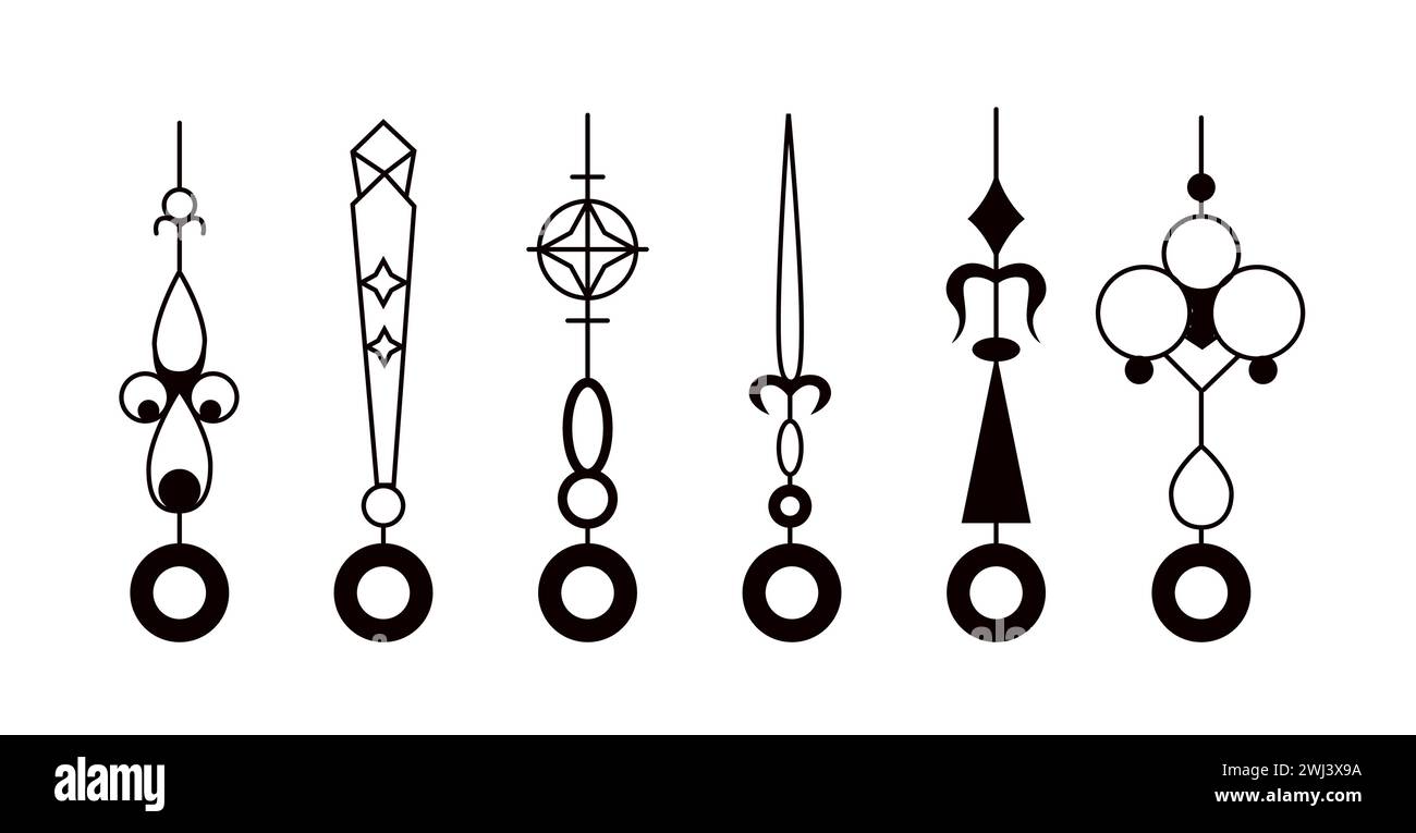 Clock retro arms vector set Stock Vector Image & Art - Alamy