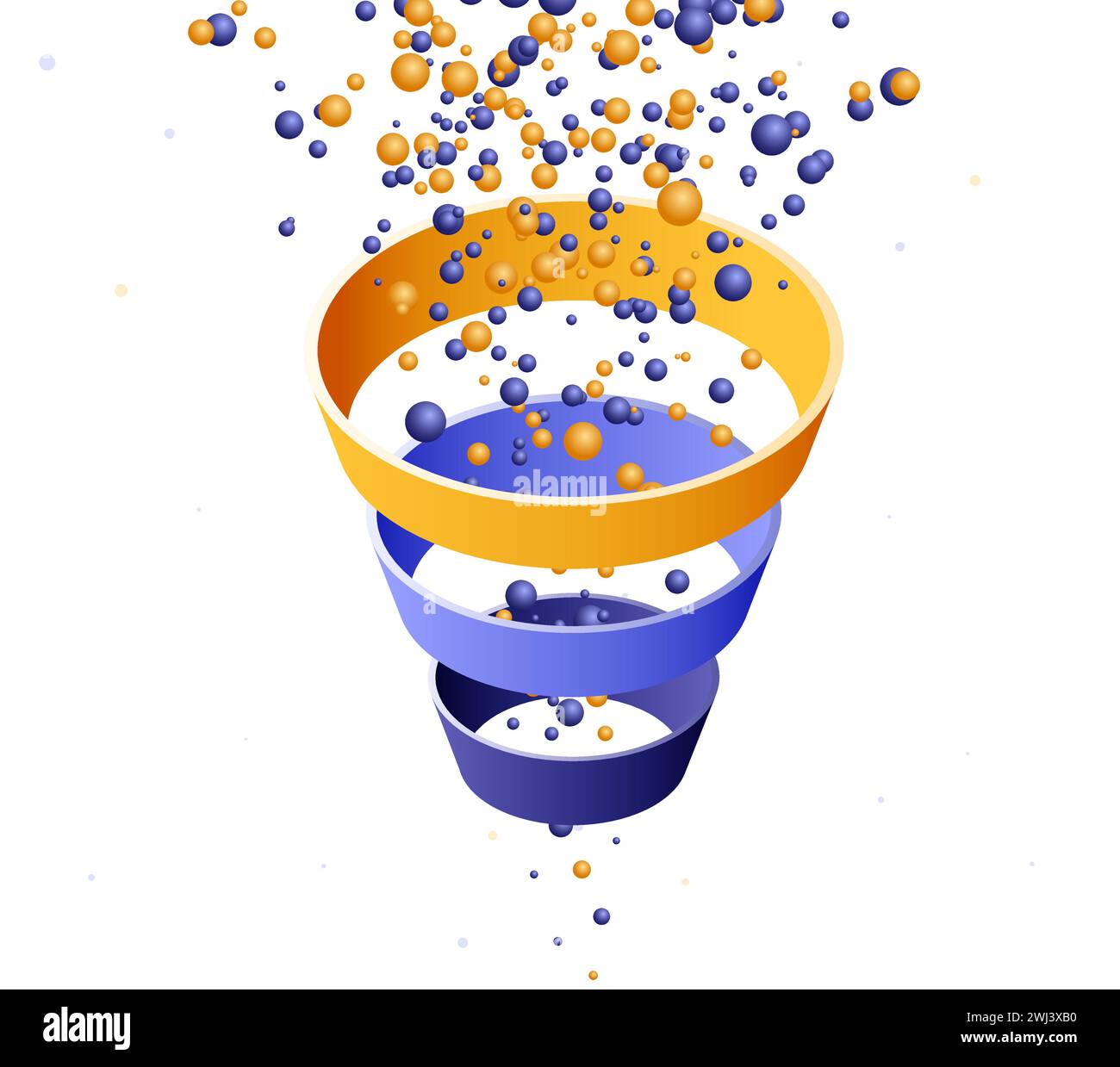 Funnel with colorful spheres vector concept Stock Vector Image & Art ...
