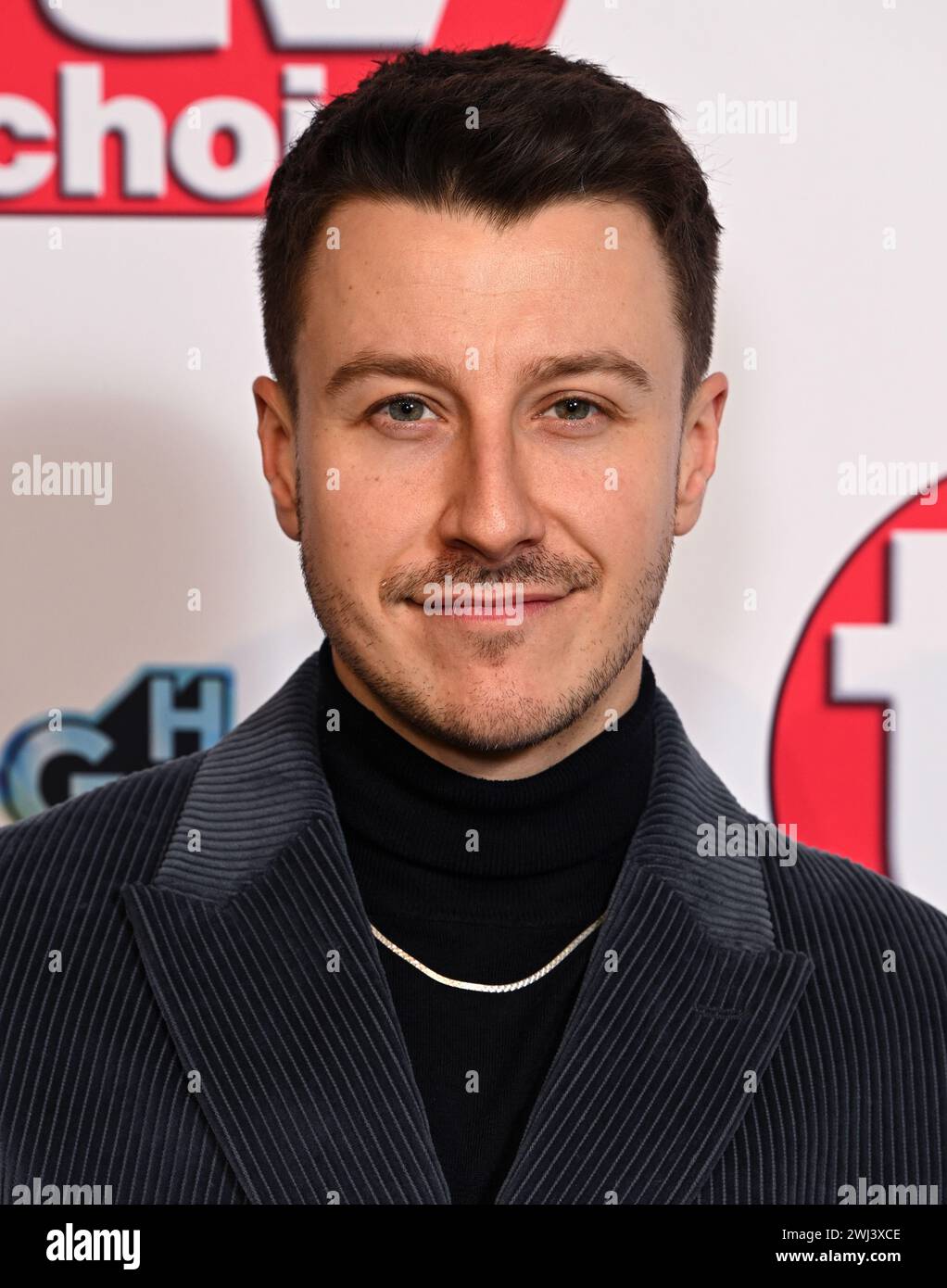 London, UK. February 12, 2024. Ryan Prescott arriving at the TV Choice ...