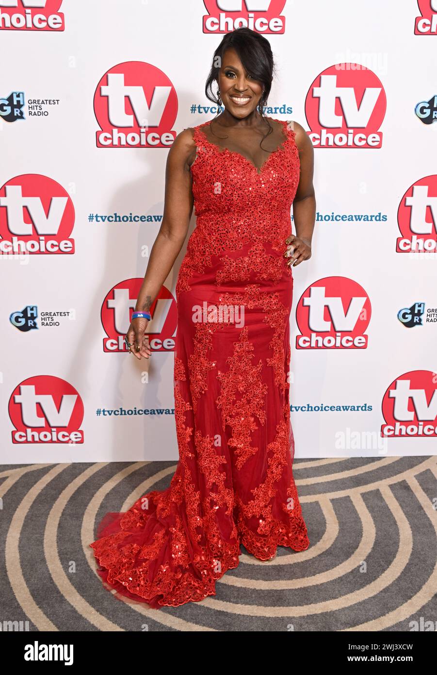 London, UK. February 12, 2024. Kelle Bryan arriving at the TV Choice ...