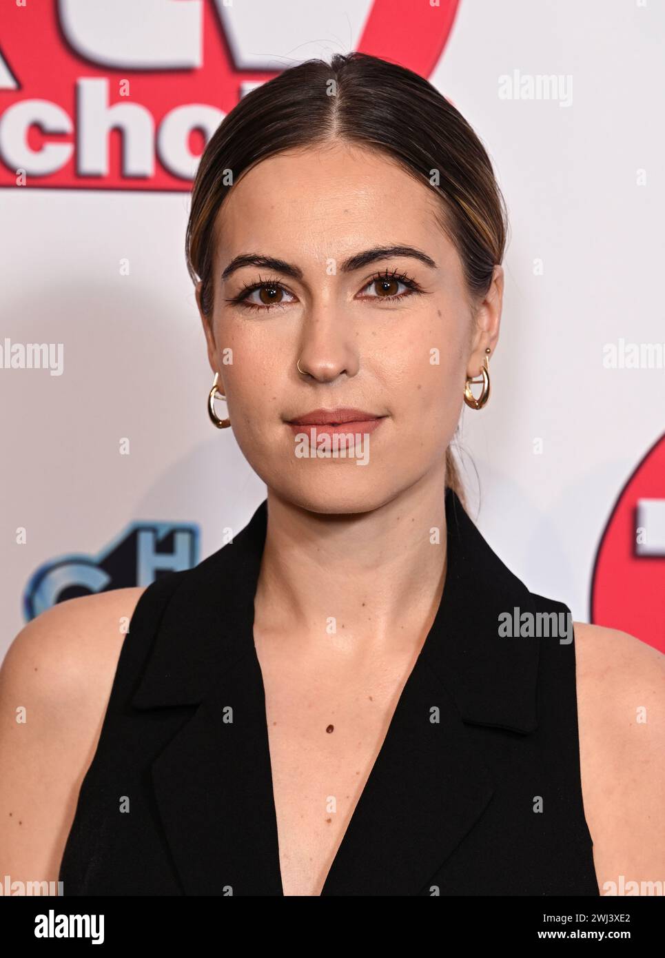 London, UK. February 12, 2024. Rhiannon Clements arriving at the TV ...