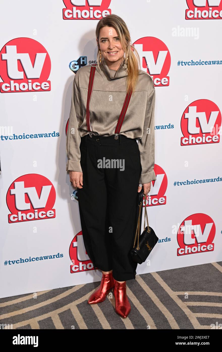 London, UK. February 12, 2024. Emma Atkins arriving at the TV Choice ...