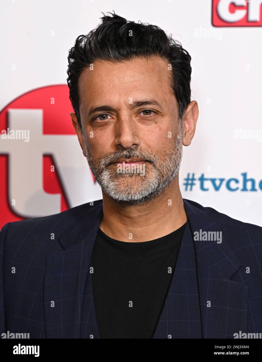 London, UK. February 12, 2024. Navin Chowdhry arriving at the TV Choice ...