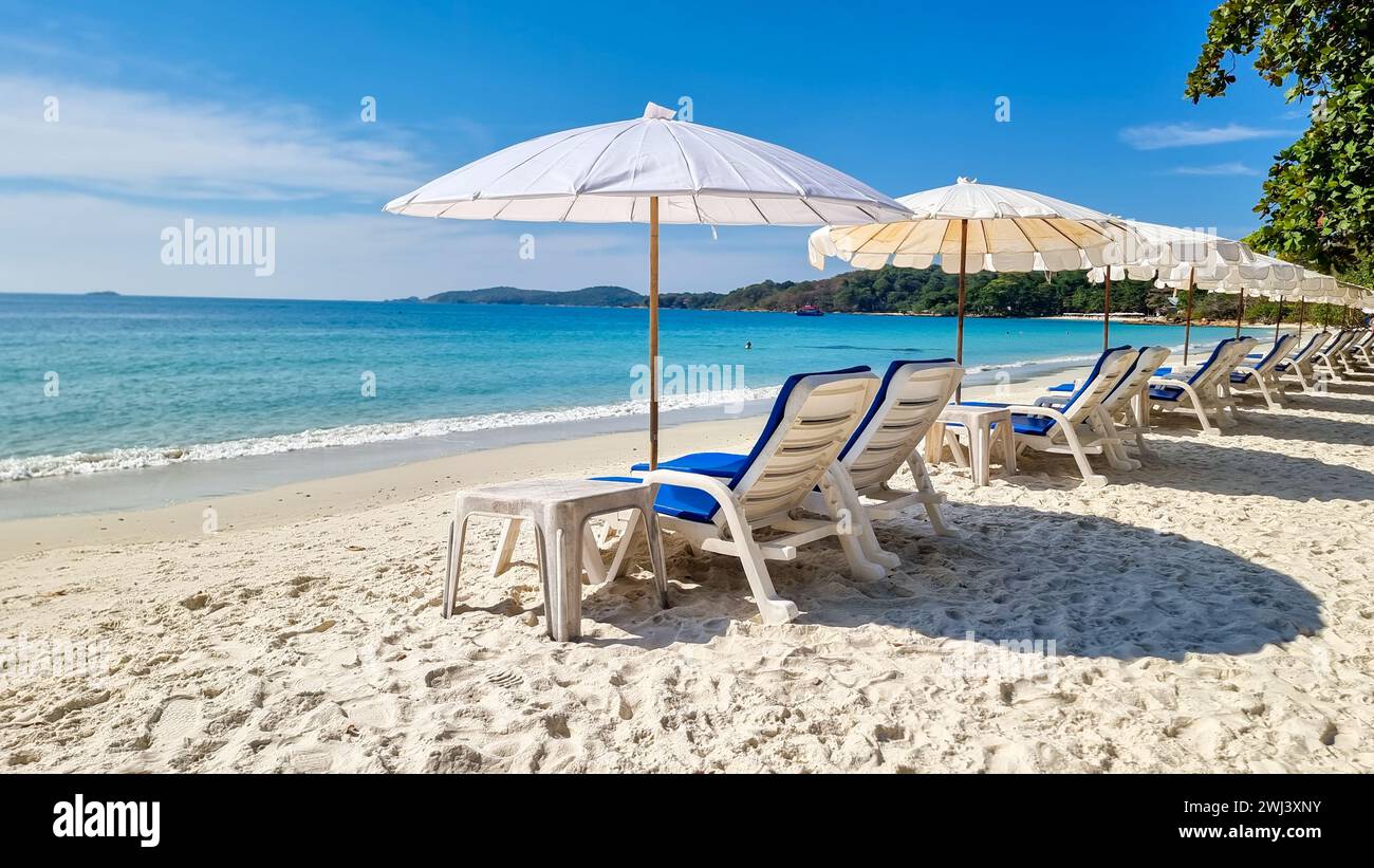 Koh Samet Island Rayong Thailand, white tropical beach of Samed Island ...